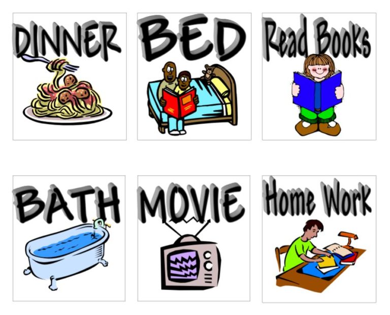 Toddler Daily Schedule Pictures free Printables Tip Junkie