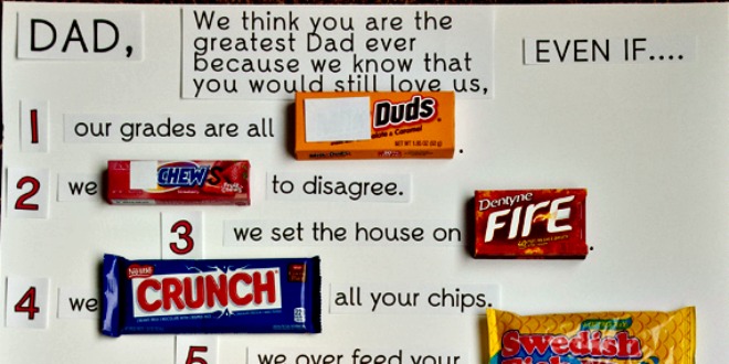 Candy Bar Letter to Dad {Fun Craft} – Tip Junkie
