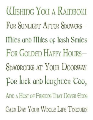 St. Patrick’s Day Blessing {Printable} – Tip Junkie
