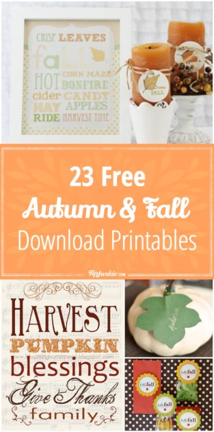 23 Free Autumn & Fall Download Printables – Tip Junkie