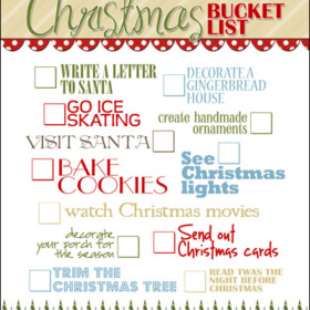 Christmas Bucket List free printable – Tip Junkie