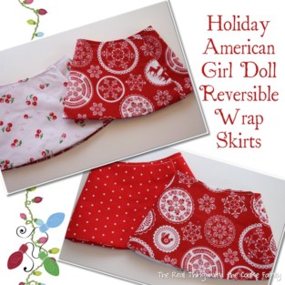 Free Doll Clothes Pattern: Holiday Reversible Wrap Skirt – Tip Junkie