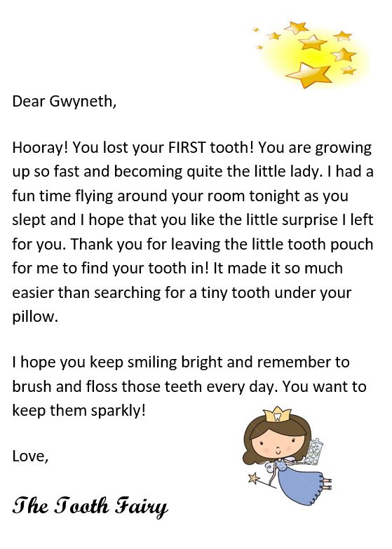 Tooth Fairy Letter free Printable Tip Junkie