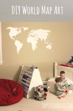 DIY World Map Wall Art – Tip Junkie