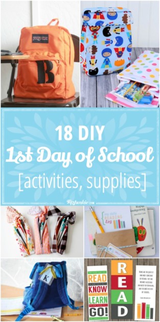18 DIY First Day of School [activities, supplies] – Tip Junkie