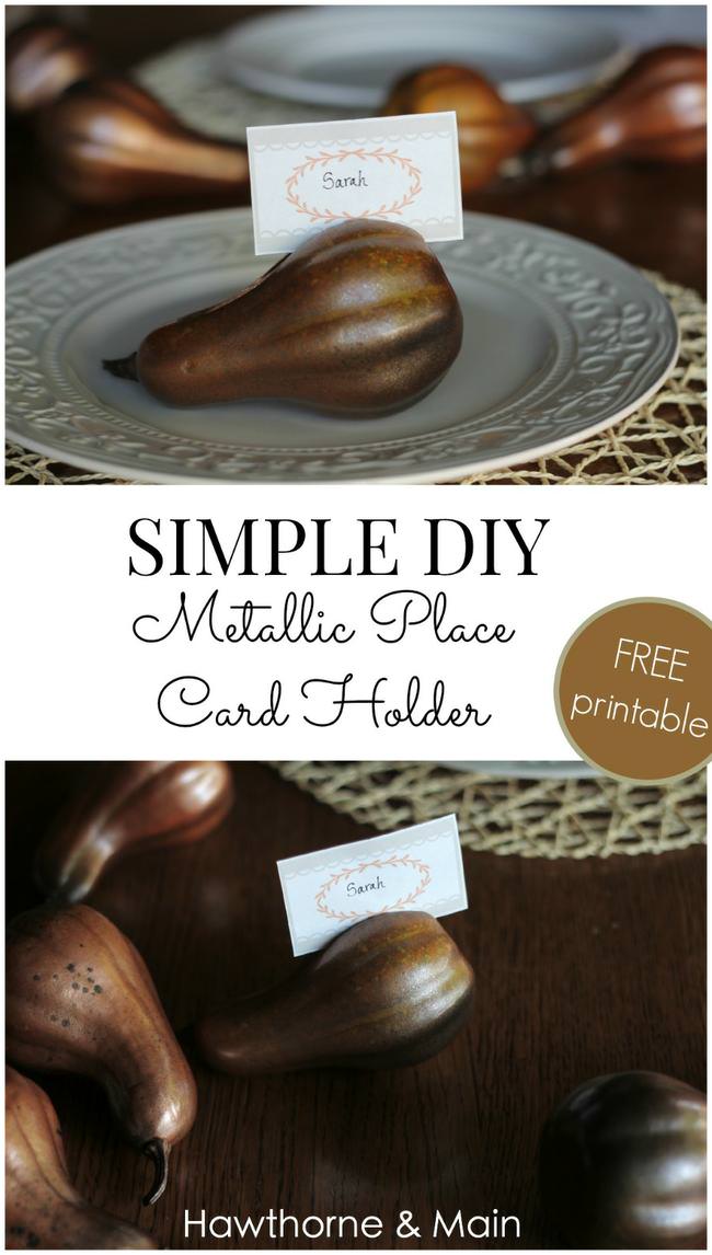 DIY Metallic Place Cards Holder – Tip Junkie