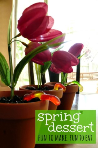 Easy Spring Dessert for Kids - Flower Pot Pudding – Tip Junkie