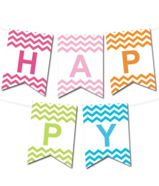 Free Printable Chevron Party Banner – Tip Junkie