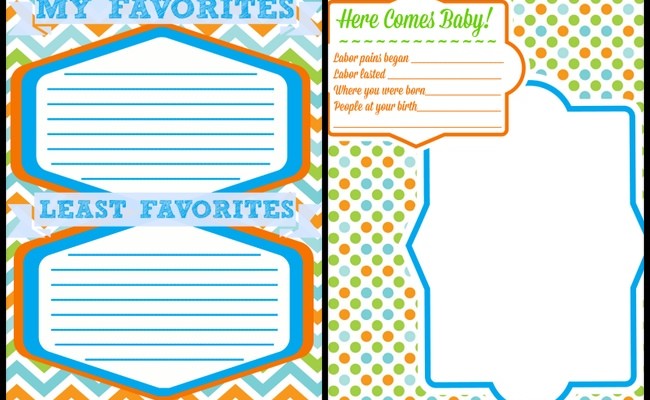 Printable Baby Book Pages – Tip Junkie