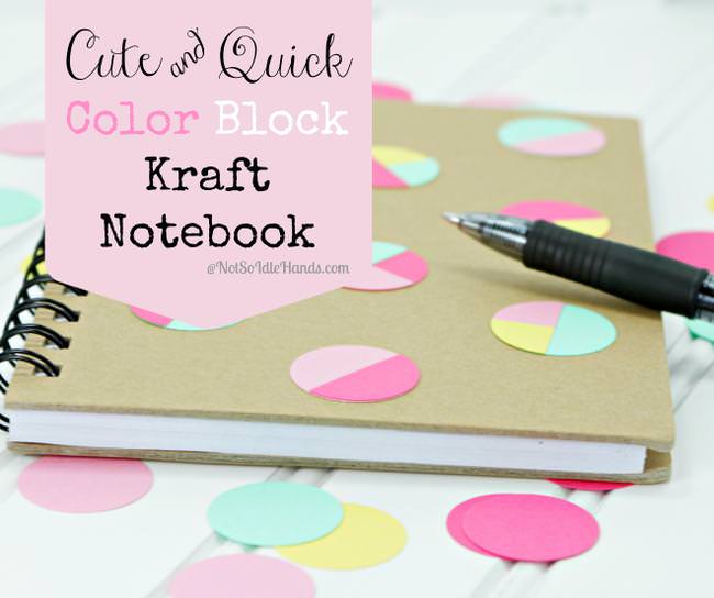 Cute and Quick Color Block Dot Notebook – Tip Junkie