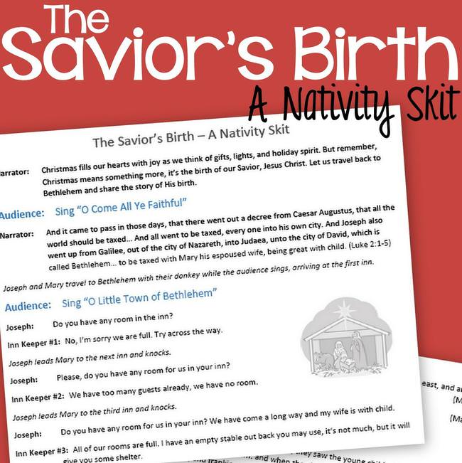 Savior s Birth A Nativity Skit Printable Tip Junkie