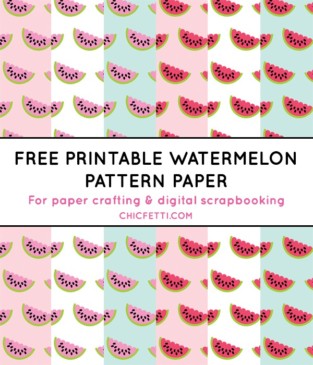 Free Printable Watermelon Pattern Paper – Tip Junkie