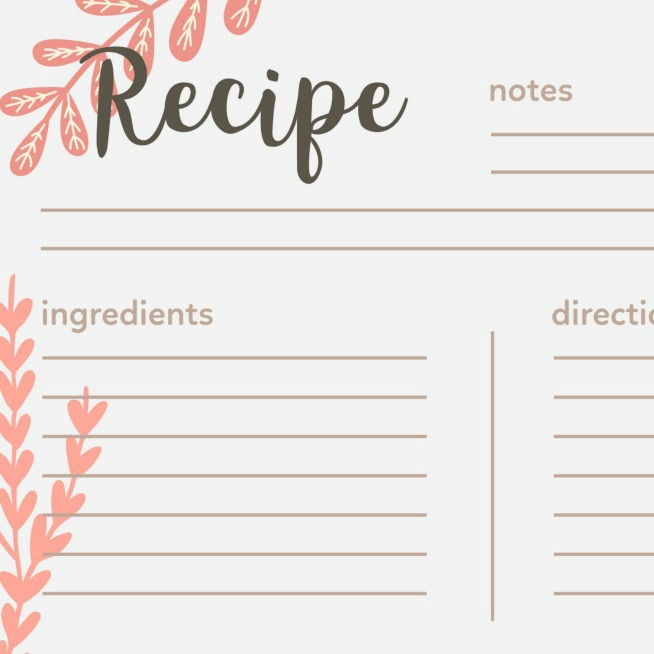 Free Printable Recipe Card Template Printable Templates
