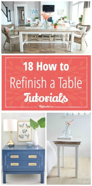 18 How to Refinish a Table Tutorials – Tip Junkie