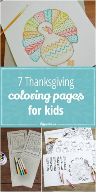 7 Thanksgiving Coloring Pages for Kids – Tip Junkie