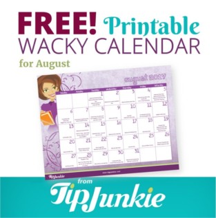 Fun and Wacky Holidays to Celebrate in August! [printable] – Tip Junkie
