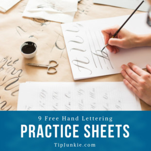 9 Free Hand Lettering Practice Sheets – Tip Junkie