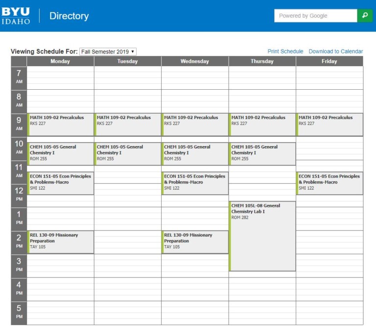 College Life Schedule With Freshman Tips Tip Junkie