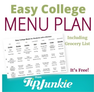 Easy College Meals + Meal Creator {free printables} – Tip Junkie