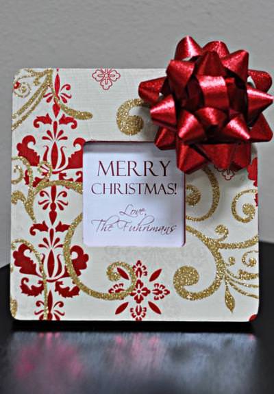 Christmas Present Frame {how-to} – Tip Junkie