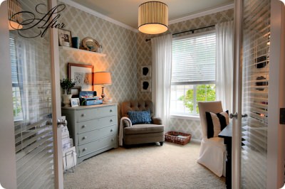 Ballard Designs Inspired Painted Wallpaper {a tutorial} – Tip Junkie