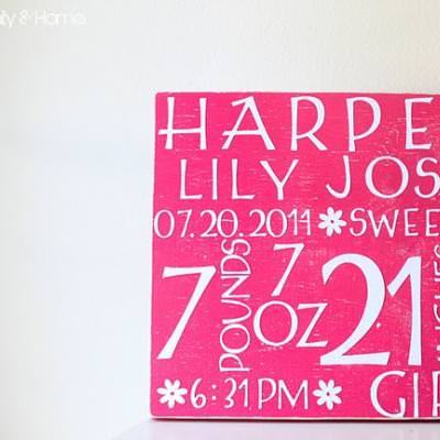 DIY Nursery Word Art {diy art} – Tip Junkie