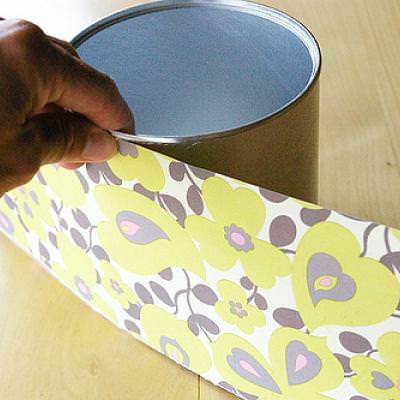 Get Organized with Cans Covered in Paper {stationary} – Tip Junkie