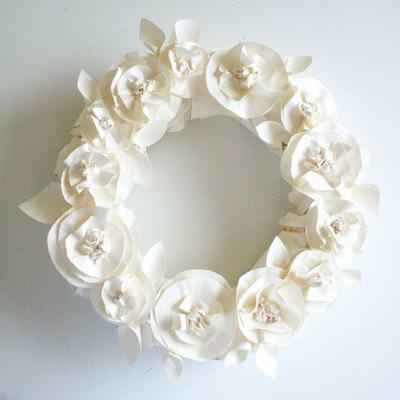 How to Make a Paper Flower Wreath {a wreath} – Tip Junkie