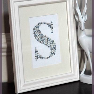 Monogram Art {diy art} – Tip Junkie