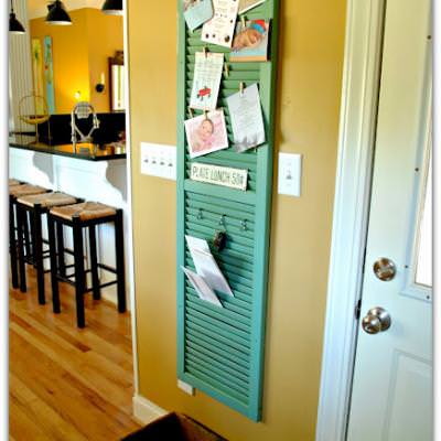 Shutter turned Home Office Central {Shutters} – Tip Junkie