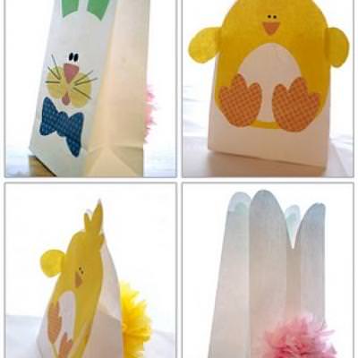 Bunny and Chick Easter Bags download {printable} – Tip Junkie
