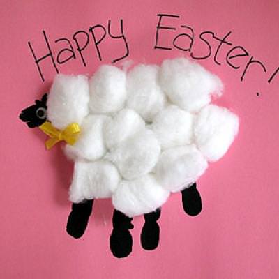 Handprint Easter Lamb {Activities for Kids} – Tip Junkie