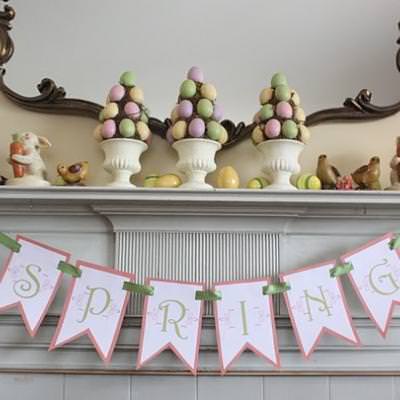 Spring Banner (Printable DIY Decorating} – Tip Junkie