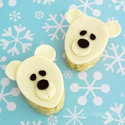 Polar Bear Rice Krispies {Winter Dessert Food} – Tip Junkie