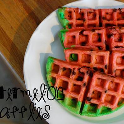 Watermelon Waffles {Edible Crafts for Kids} – Tip Junkie