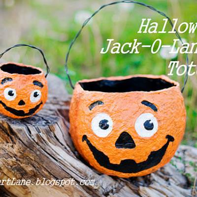 Jack-O-Lantern Trick-or-Treat Totes {Halloween How To} – Tip Junkie