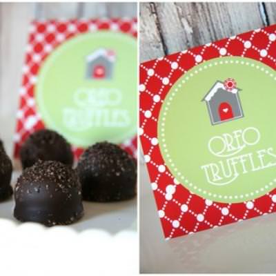 Easy Oreo Truffle Recipe & Printable Labels {Edible Gifts} – Tip Junkie