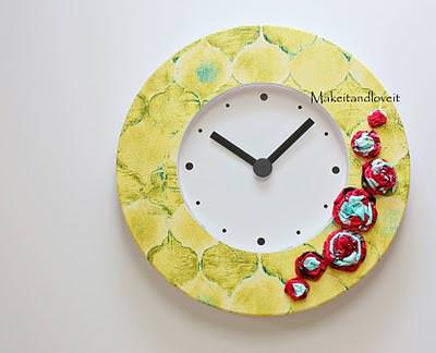 Fabric Flower Clock {Tutorial} – Tip Junkie