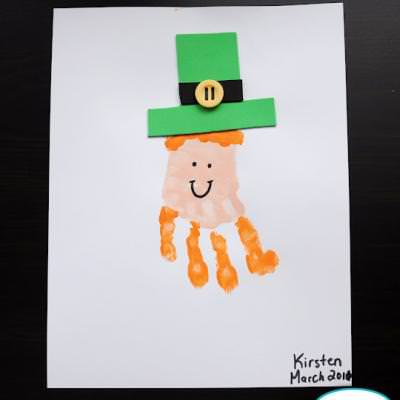 Handprint Leprechauns {Handprint Crafts for Kids} – Tip Junkie