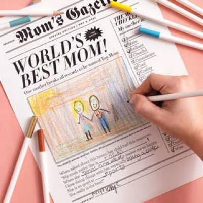 Mother’s Day Newspaper Card {Kids Mothers Day Cards} – Tip Junkie