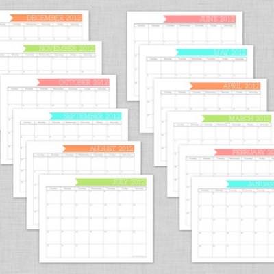 2012 Printable Calendar {Free Printable Calendar} – Tip Junkie