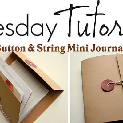 Button & String Mini Journal {DIY Journal} – Tip Junkie