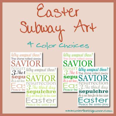 Easter Subway Art {Free Printable} – Tip Junkie
