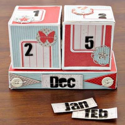 Fancy Block Calendar (Fun Paper Craft} – Tip Junkie