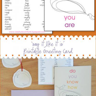 Free Printable Greeting Card & Tags {Card Ideas} – Tip Junkie