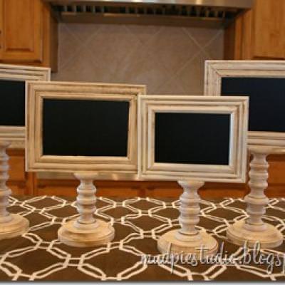 Chalkboard Pedestal Frames {tutorial} – Tip Junkie