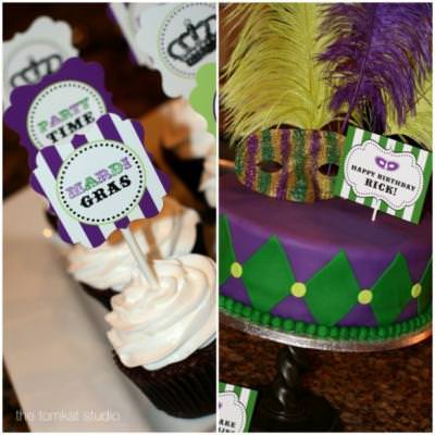 Mardi Gras Party Circles {Free Printables} – Tip Junkie