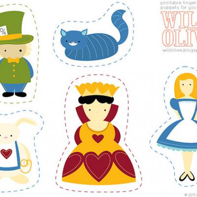 Alice In Wonderland Finger Puppets {For The Kids} – Tip Junkie