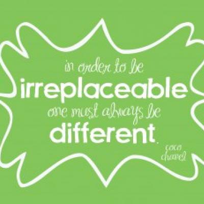 “Be Irreplaceable” quote {free printable} – Tip Junkie