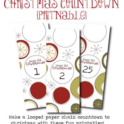 Christmas Countdown Printable {Free Printable Christmas Craft} – Tip Junkie